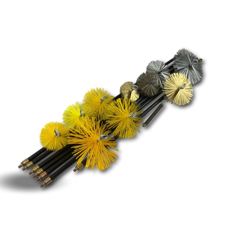 Trusa profesionala de curatat hornuri 13m bastoane cu blocator D20 ...